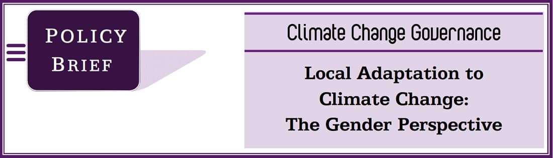 Local Adaptation to Climate Change: The Gender Perspective ...