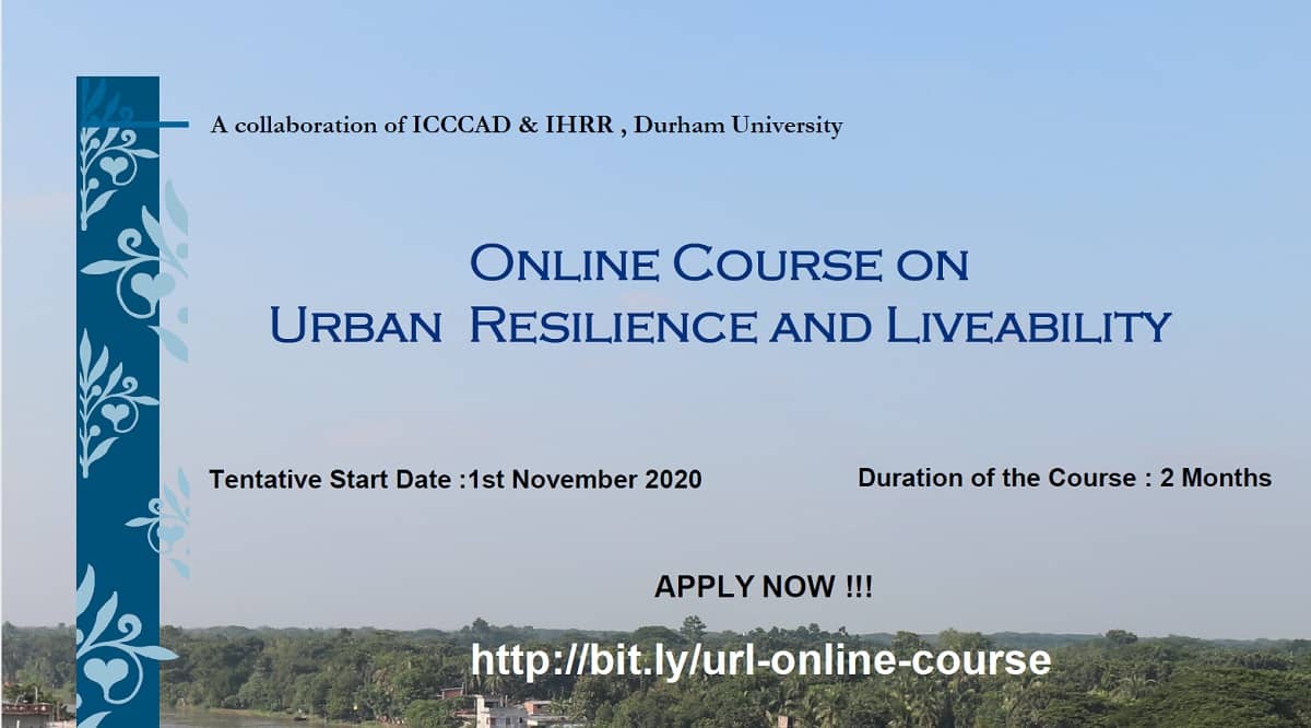 Online Course on Urban Resilience and Liveability | International ...