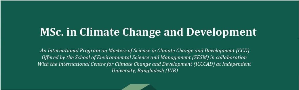 Master's in Climate Change and Development | International Centre for ...