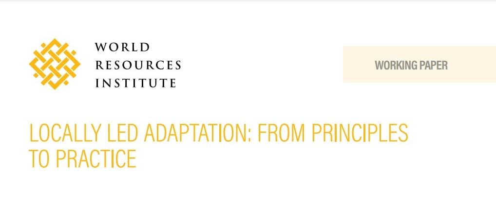 Locally Led Adaptation: From Principles to Practice | International Centre for Climate Change ...
